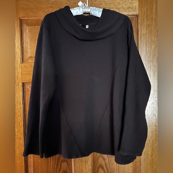 Fenini | Tops | Fenini Cowl Neck Ribbed Textured Cotton Tunic | Poshmark